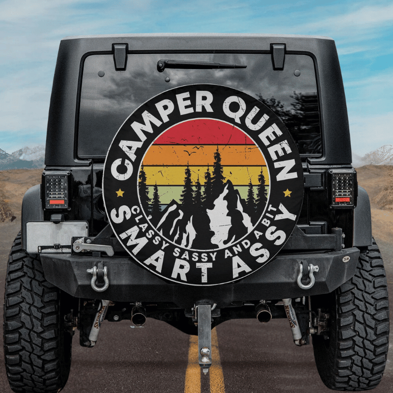 Camper Queen Classy Sassy Camping Spare Tire Cover Thickening Leather ...