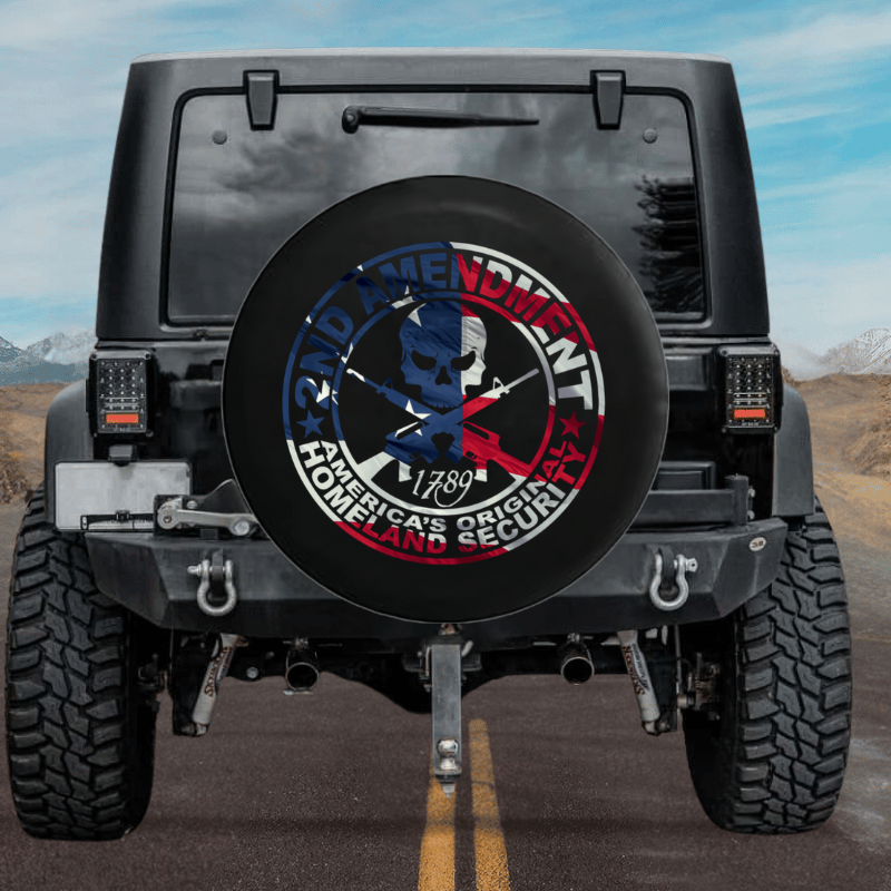 2nd Amendment Homeland Security Skull Rifles Waving American Flag ...